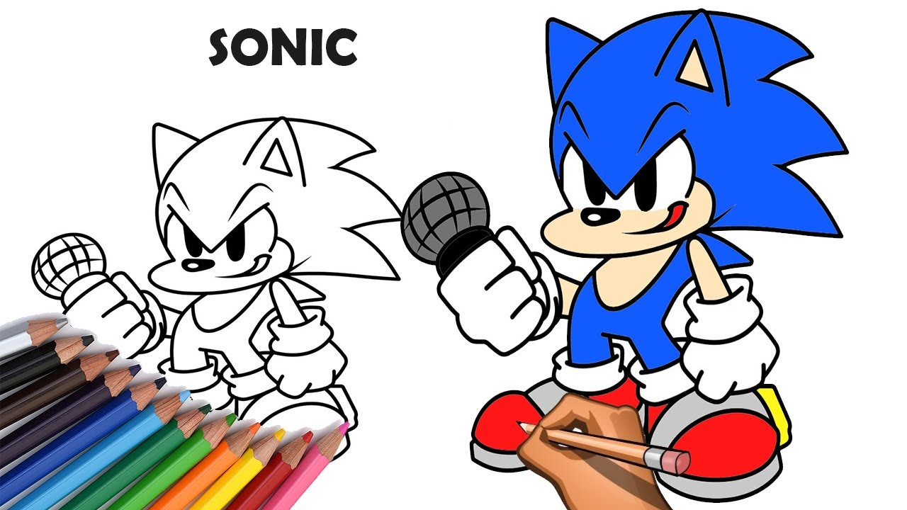 HOW TO DRAW SONIC FRIDAY NIGHT FUNKIN - YouTube