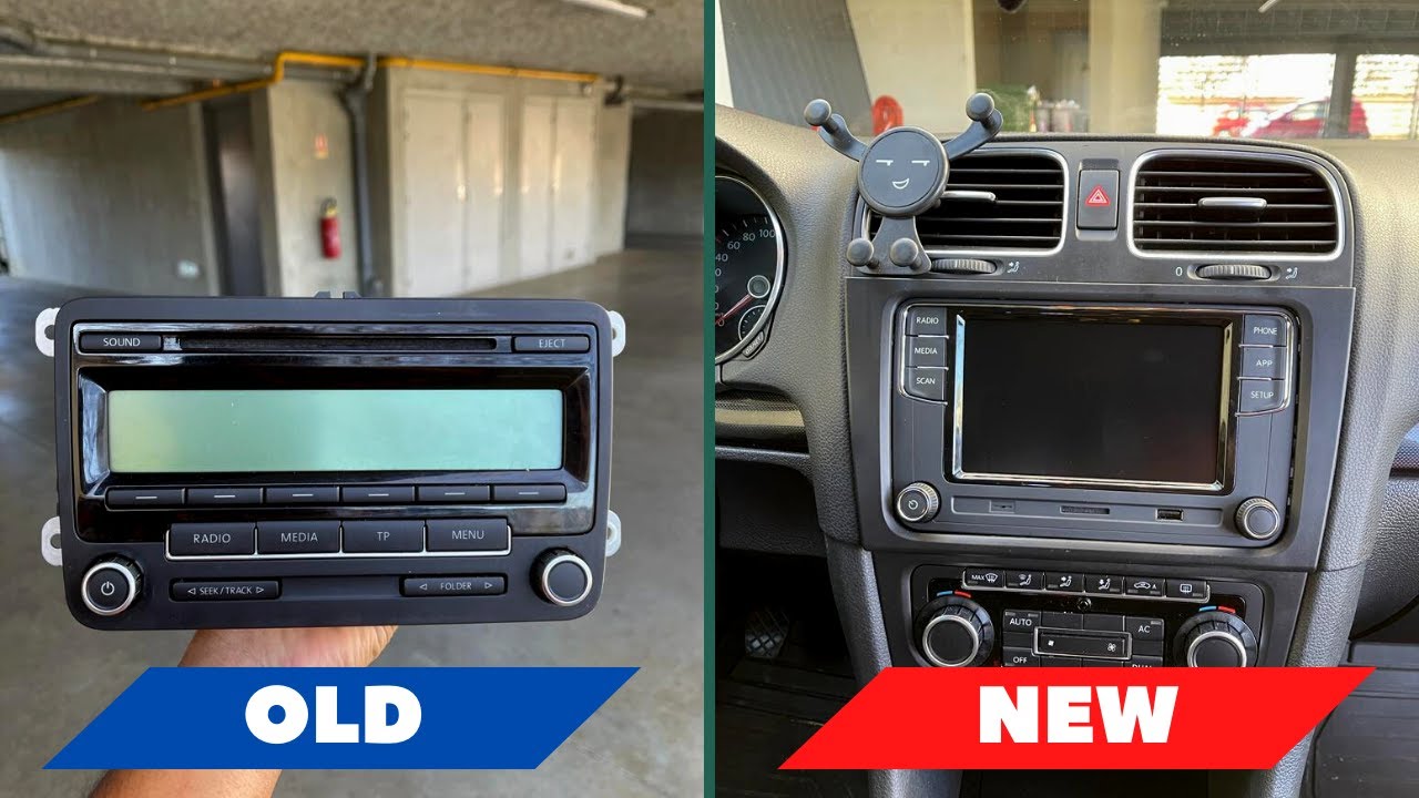 Replacing Radio Head Unit || RCD 360 Pro || Golf Radio Head Unit - YouTube