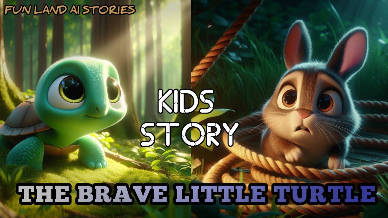 THE BRAVE LITTLE TURTLE || FUN LAND AI STORIES #funstories #aistorytime ...