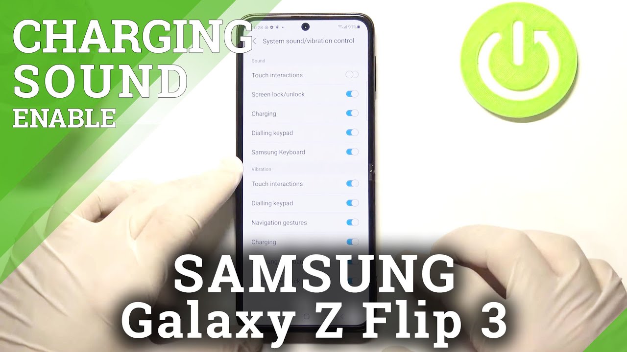 How to Turn On or Off Charging Sounds in Samsung Galaxy Z Flip 3? - YouTube