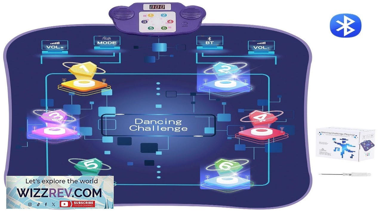 VEVOR Dance Mat for Kids Dance Pad Toy with Wireless Bluetooth Gift Review - YouTube