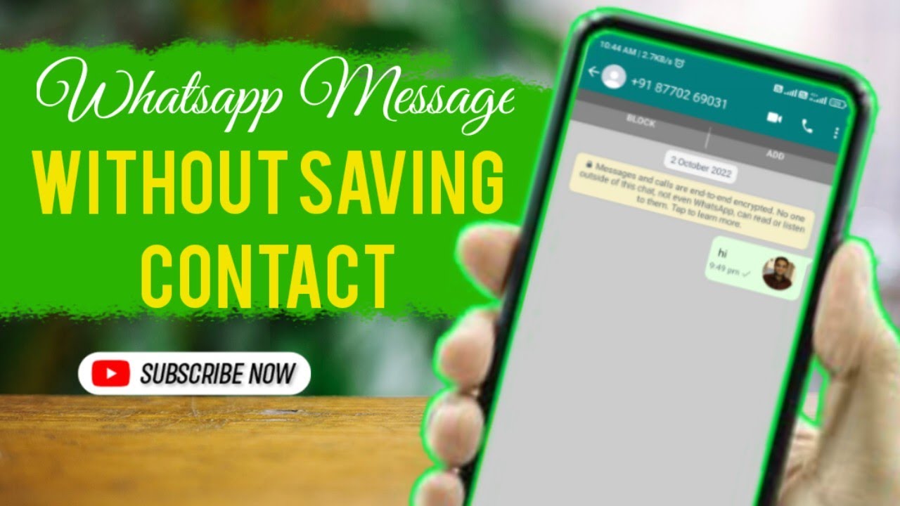 Send Whatsapp Message Without Saving Number Youtube