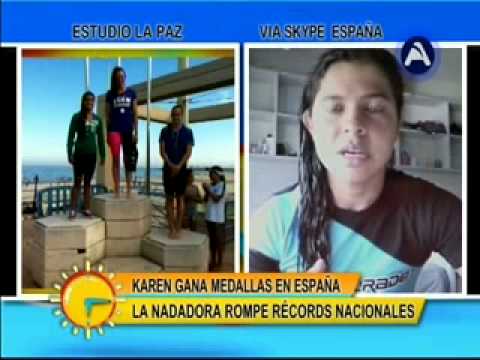 Levántate Bolivia con la nadadora boliviana Karen Torrez desde España ...