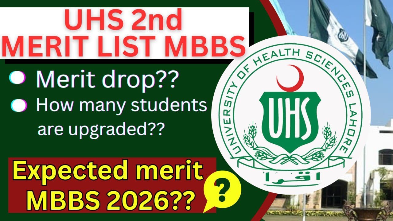 UHS 2nd Merit list , how many students upgraded? MDCAT 2026 expected ...