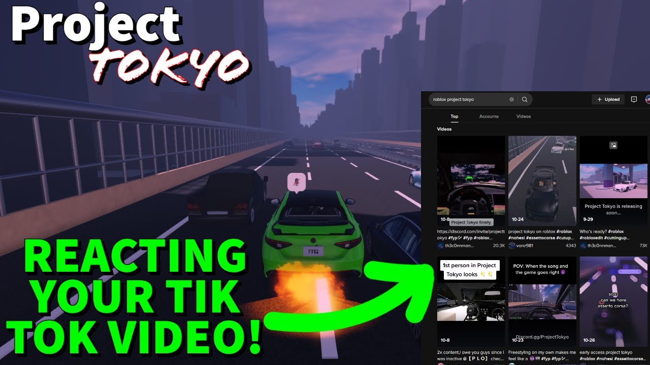 REACTING YOUR ROBLOX PROJECT TOKYO TIK TOK VIDEOS! - YouTube