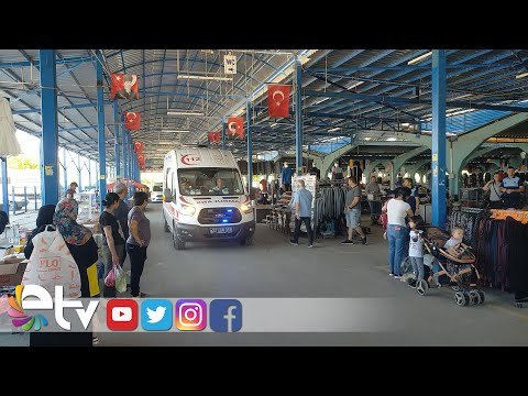 EDİRNE'DE PAZARDA TAŞLI SOPALI KAVGA: 2 YARALI