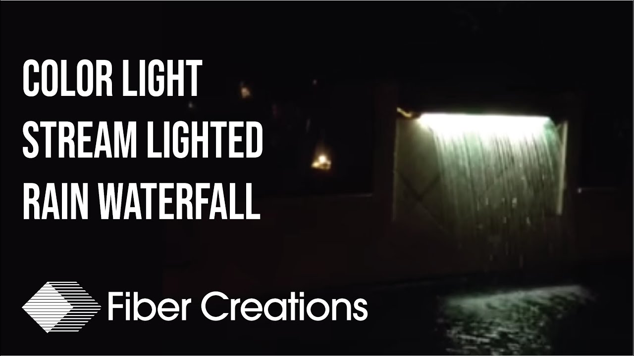Color Light Stream Lighted Rain Waterfall - Fiber Creations - YouTube