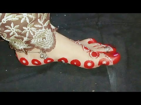 Top Alta Design For Feet || Easy Feet Alta Design | Mahawar Alta Letest ...