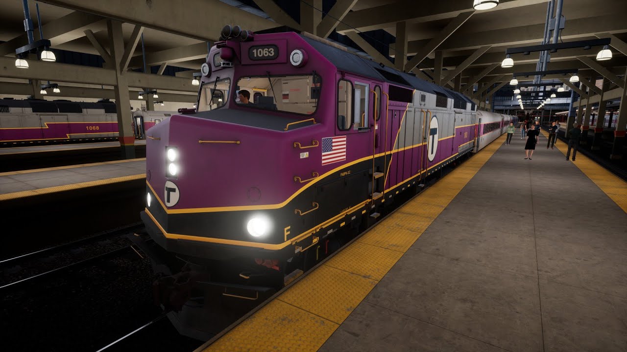 Train Sim World 2 | EMD F40PH-3C | MBTA 1063 | Rush Hour Boston to ...