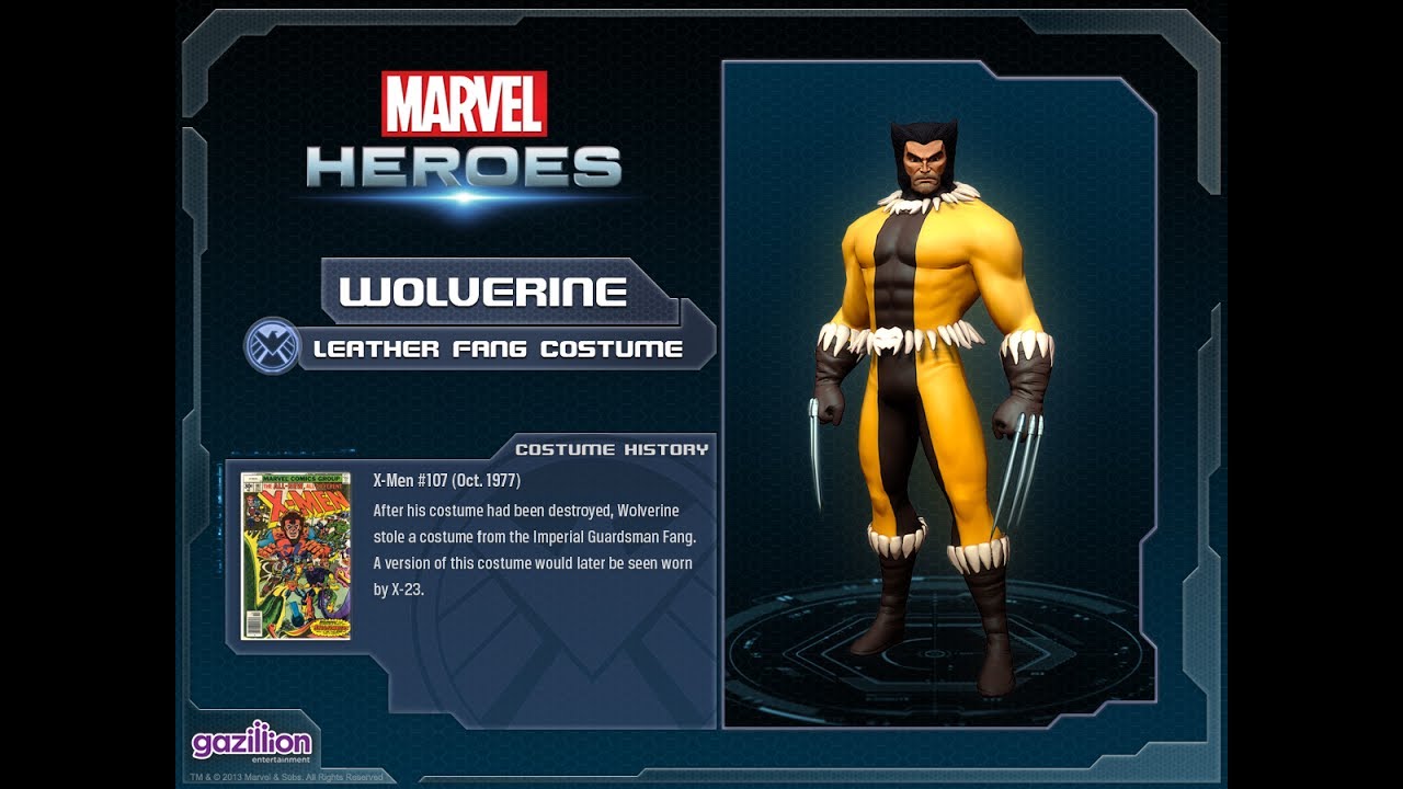 Marvel Heroes Wolverine Leather Fang Costume - YouTube