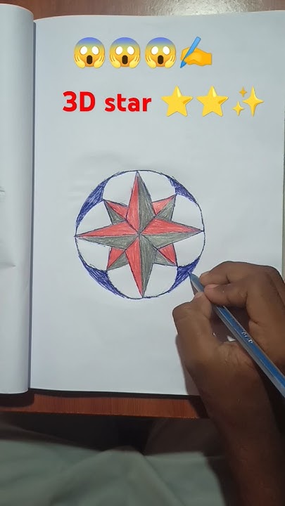 How to draw 3D Star ⭐⭐ sketch art #drawing #art #sketch #viralshort # ...