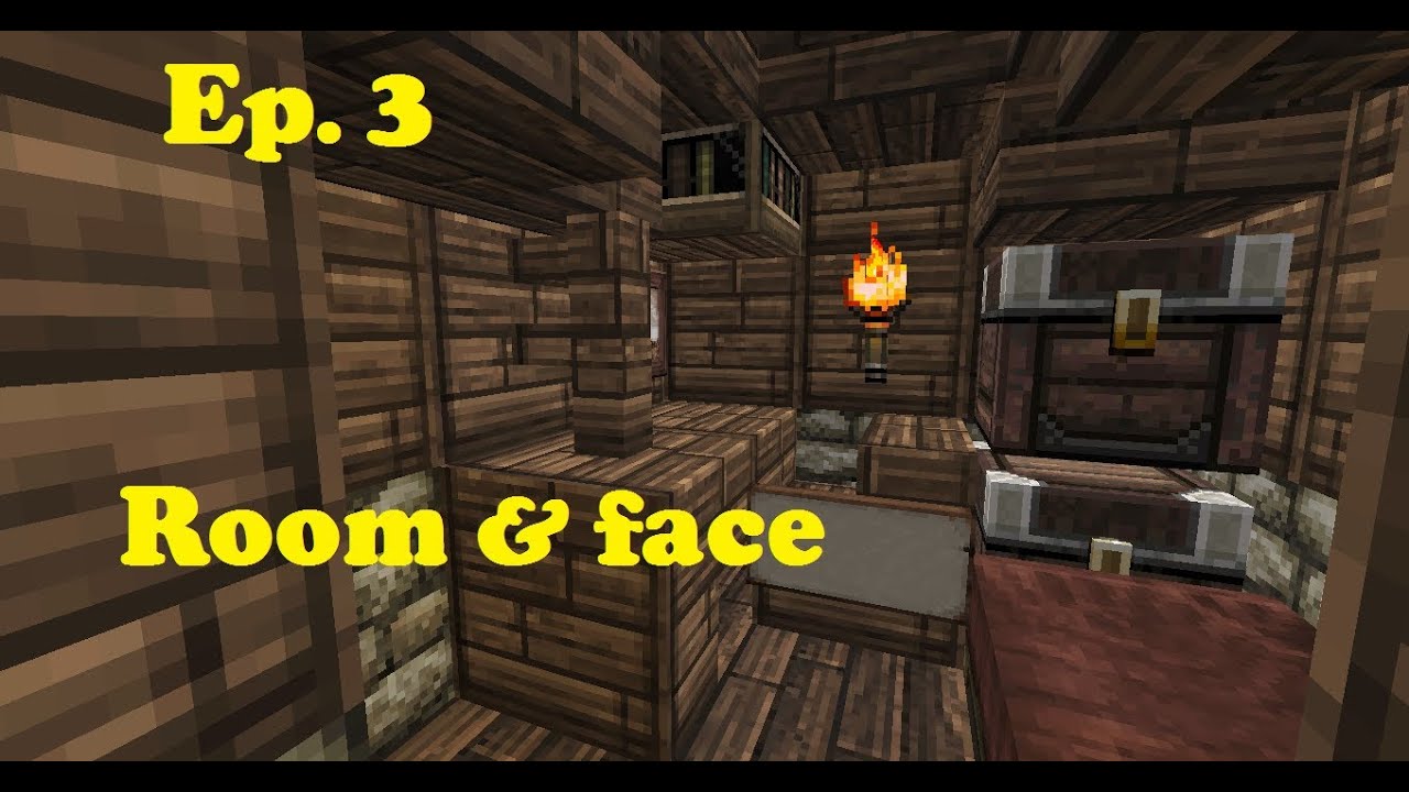 Minecraft: Let's build a faction base. Ep. 3 Rooms & face - YouTube