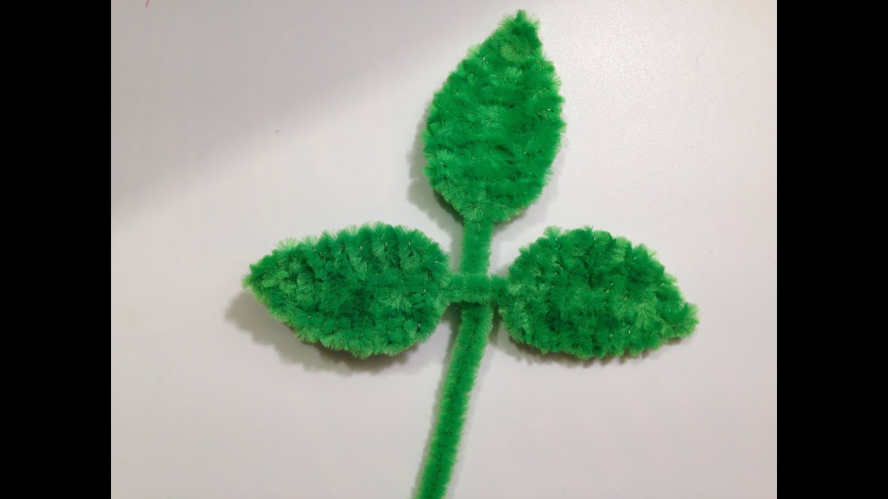 Diy Pipe Cleaner Rose The Leaves Youtube
