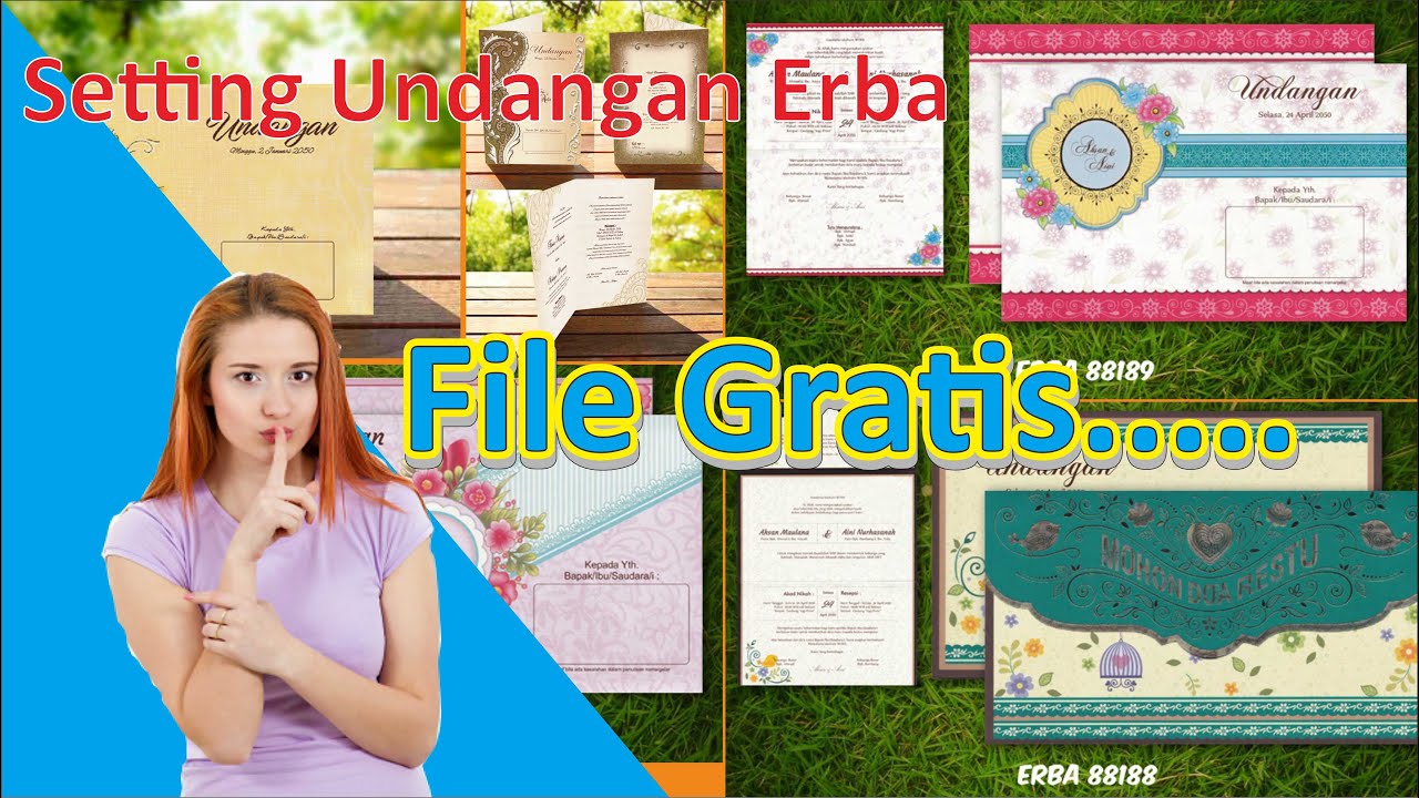 setting undangan erba lengkap, gratissss. file coreldraw - YouTube