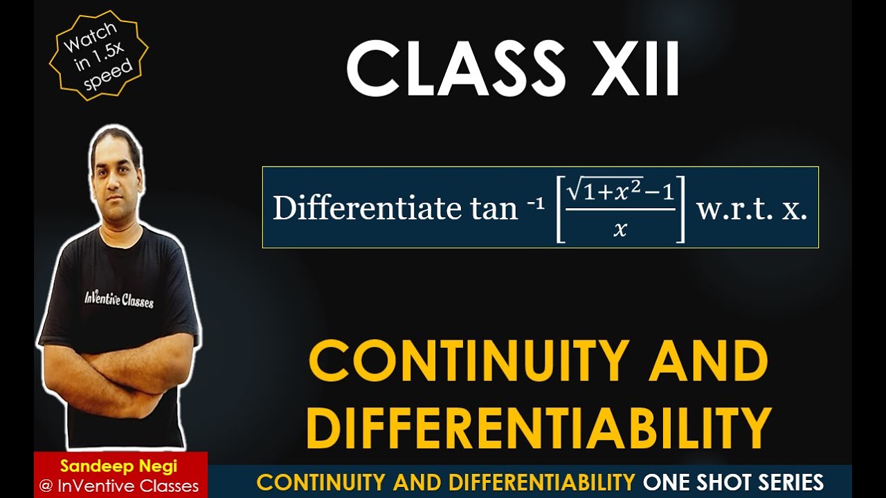 ONE SHOT DIFFERENTIATION CLASS 12 IMPORTANT QUESTIONS | Differentiation ...