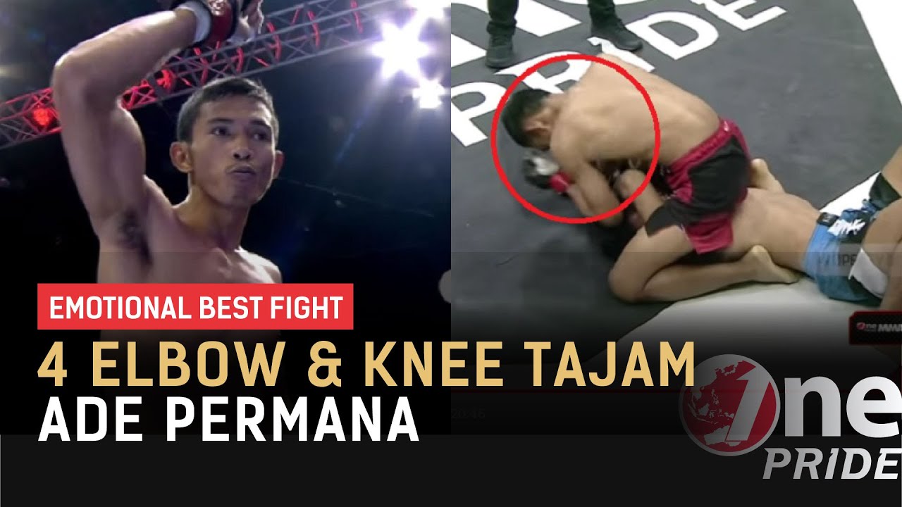 Beringas Parah! 😭 4 Elbow & Knee Terbaik Ade Permana, Best Fighter 2020 ...