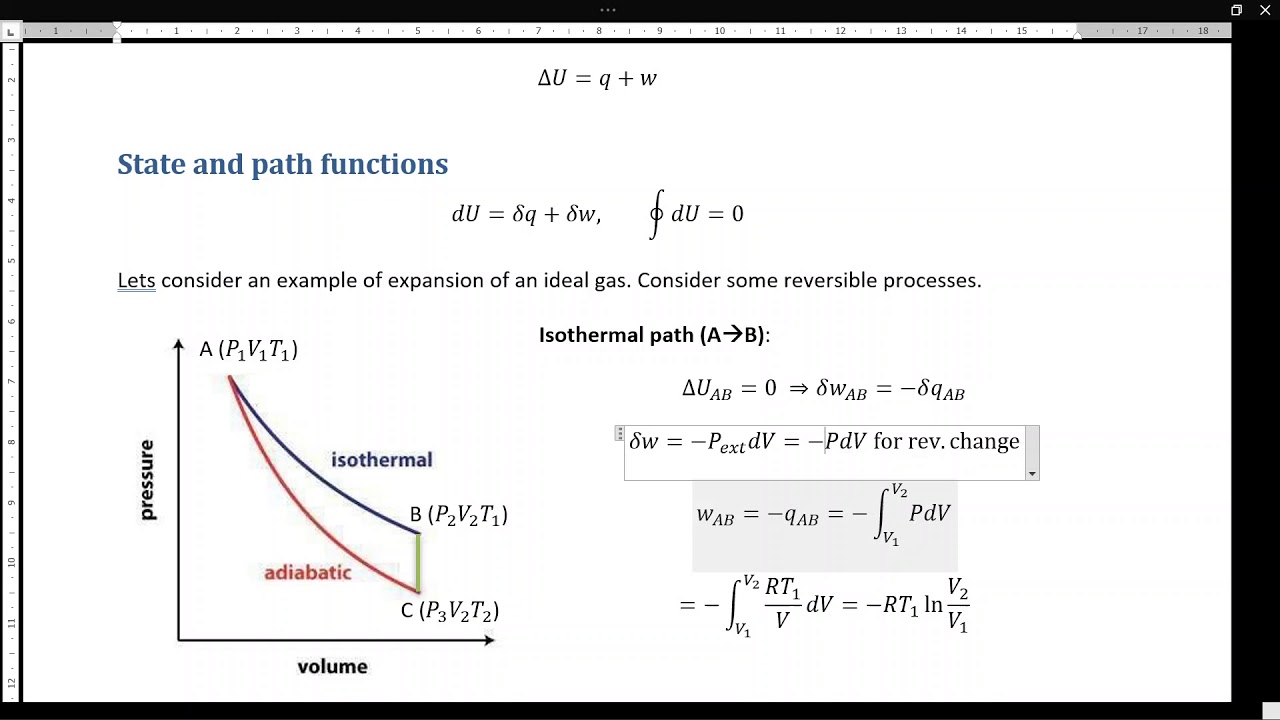 Lec 18a: First Law - part 1 - YouTube