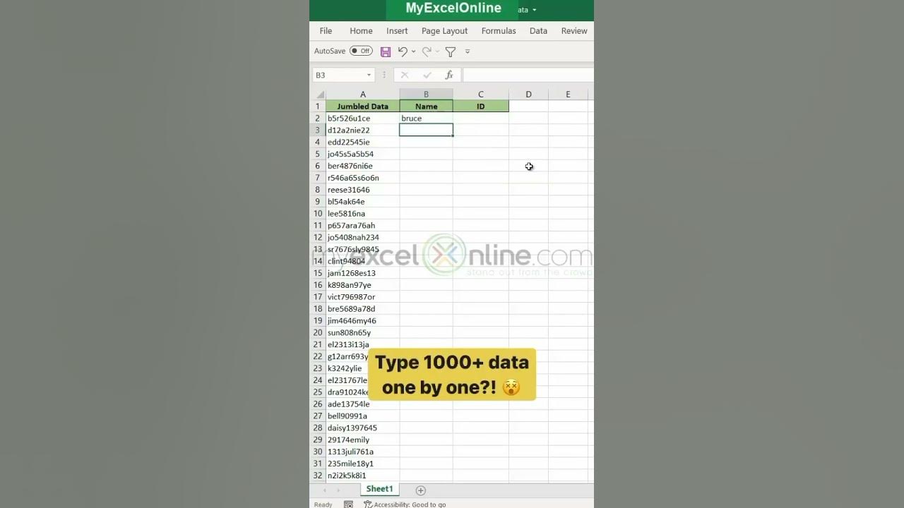 Dirty Data in Excel 😎 #excel #msexcel #myexcelonline #shorts - YouTube