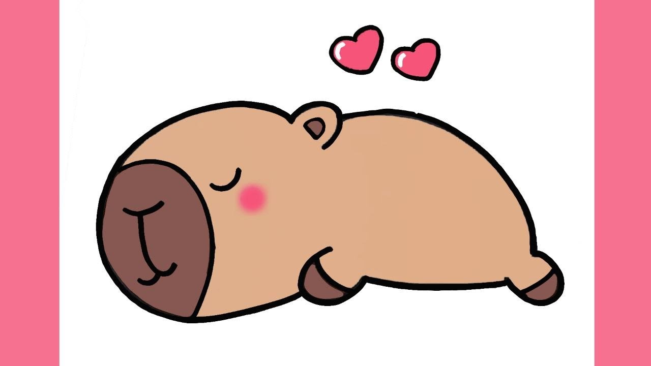 HOW TO DRAW A CUTE CAPYBARA | EASY STEP BY STEP Drawing to draw - YouTube