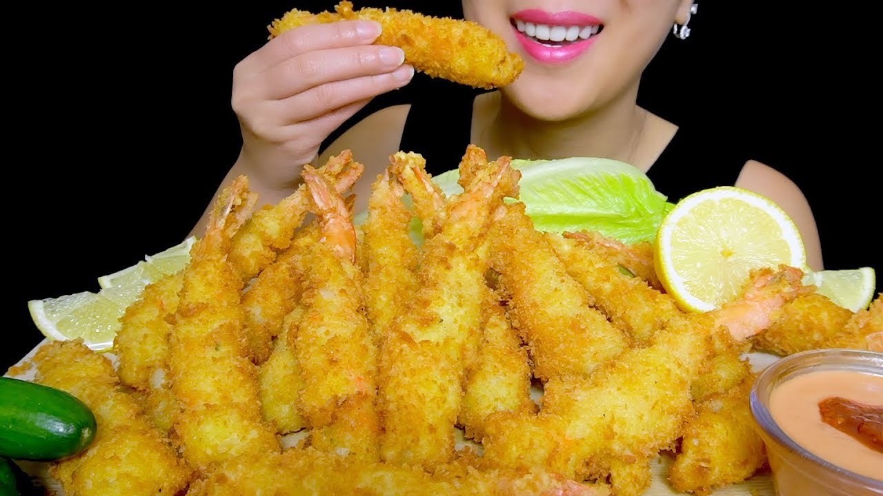 ASMR CRUNCHY DEEP FRIED SHRIMP TEMPURA MUKBANG | EATING SOUNDS No ...