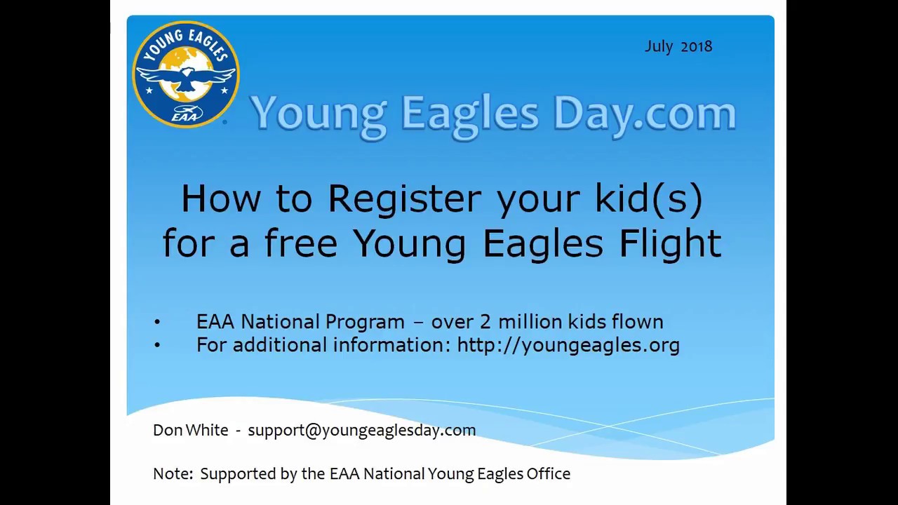 Young Eagles Day.com - How to register your kid(s) - YouTube