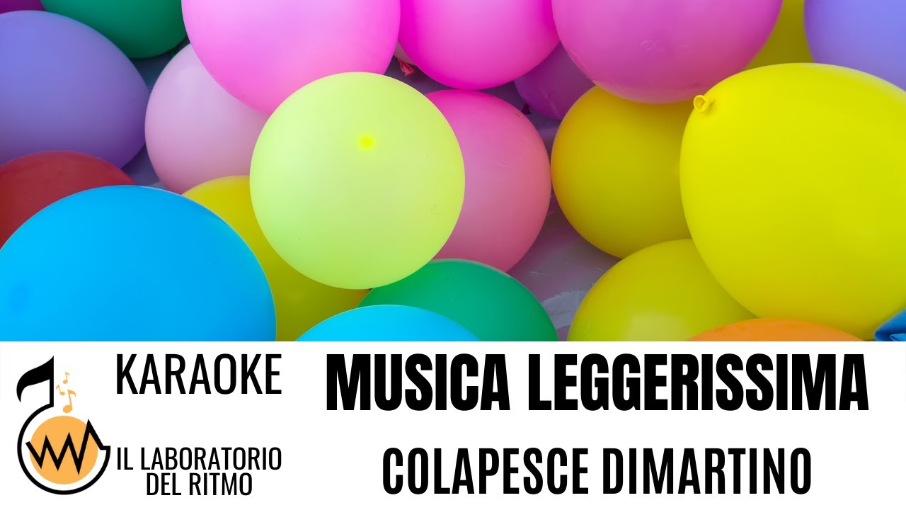 Musica leggerissima Colapesce Dimartino (Karaoke Instrumental Version ...