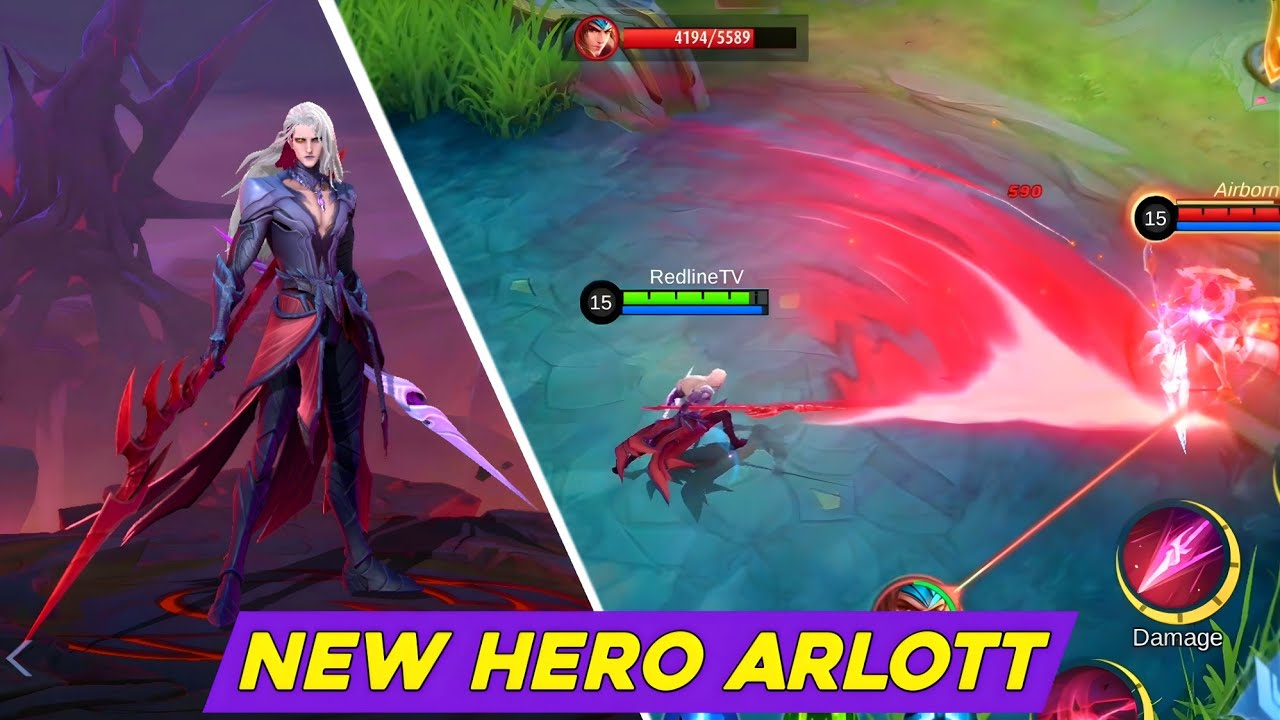 NEW HERO ARLOTT GAMEPLAY/SKILL EFFECTS - MOBILE LEGENDS - YouTube