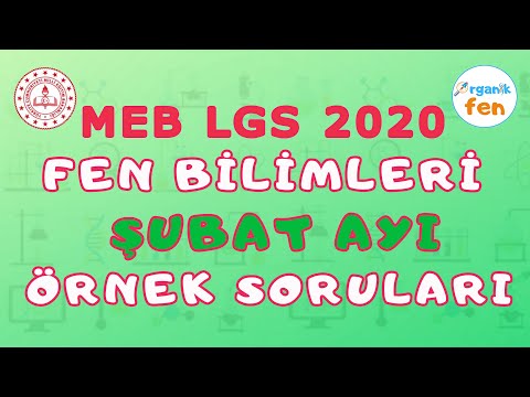 ŞUBAT AYI FEN BİLİMLERİ Örnek Soru Çözümleri  MEB 2020 LGS