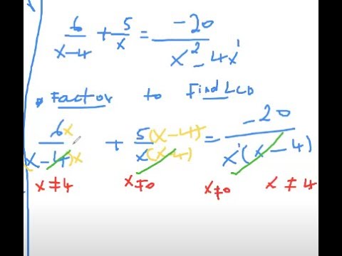 Solving Rational Equations, Finding LCD by Factoring- Checking Validity ...