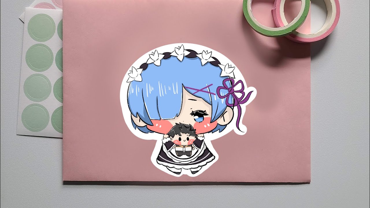 SPEED DRAW : CHIBI REM ( RE:ZERO) - YouTube