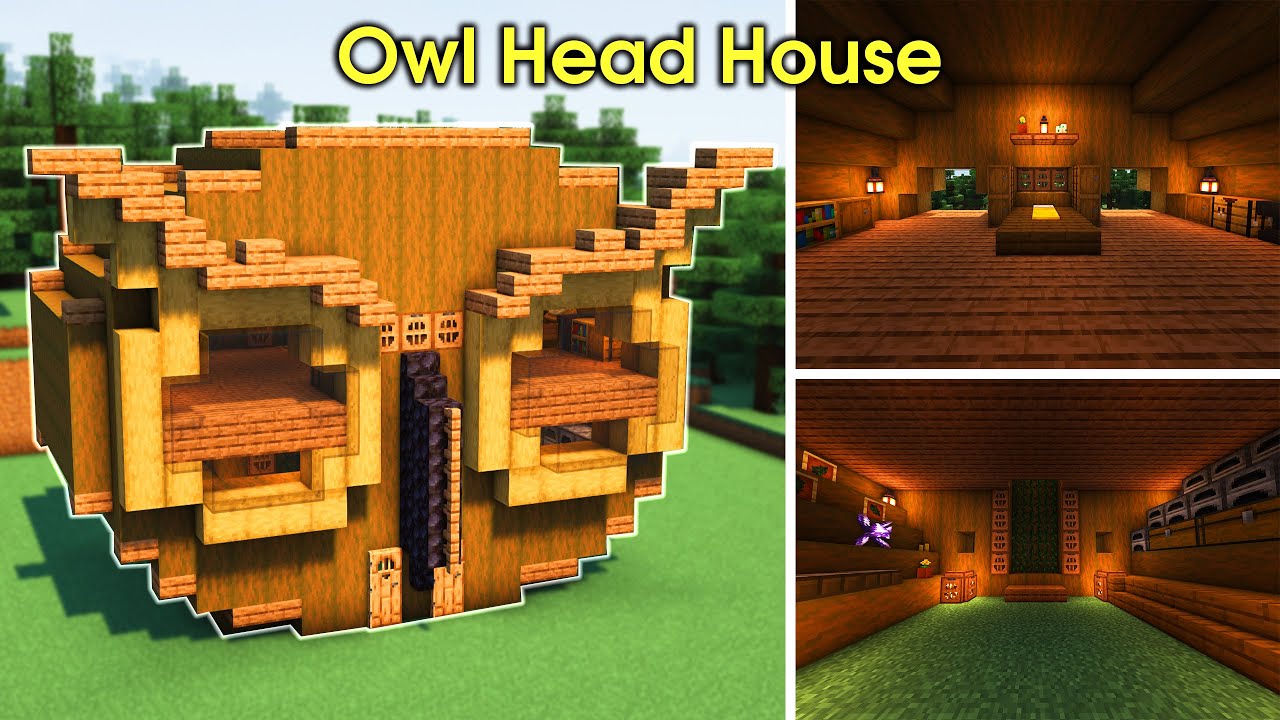 Minecraft | Simple Cozy Owl Head House - YouTube