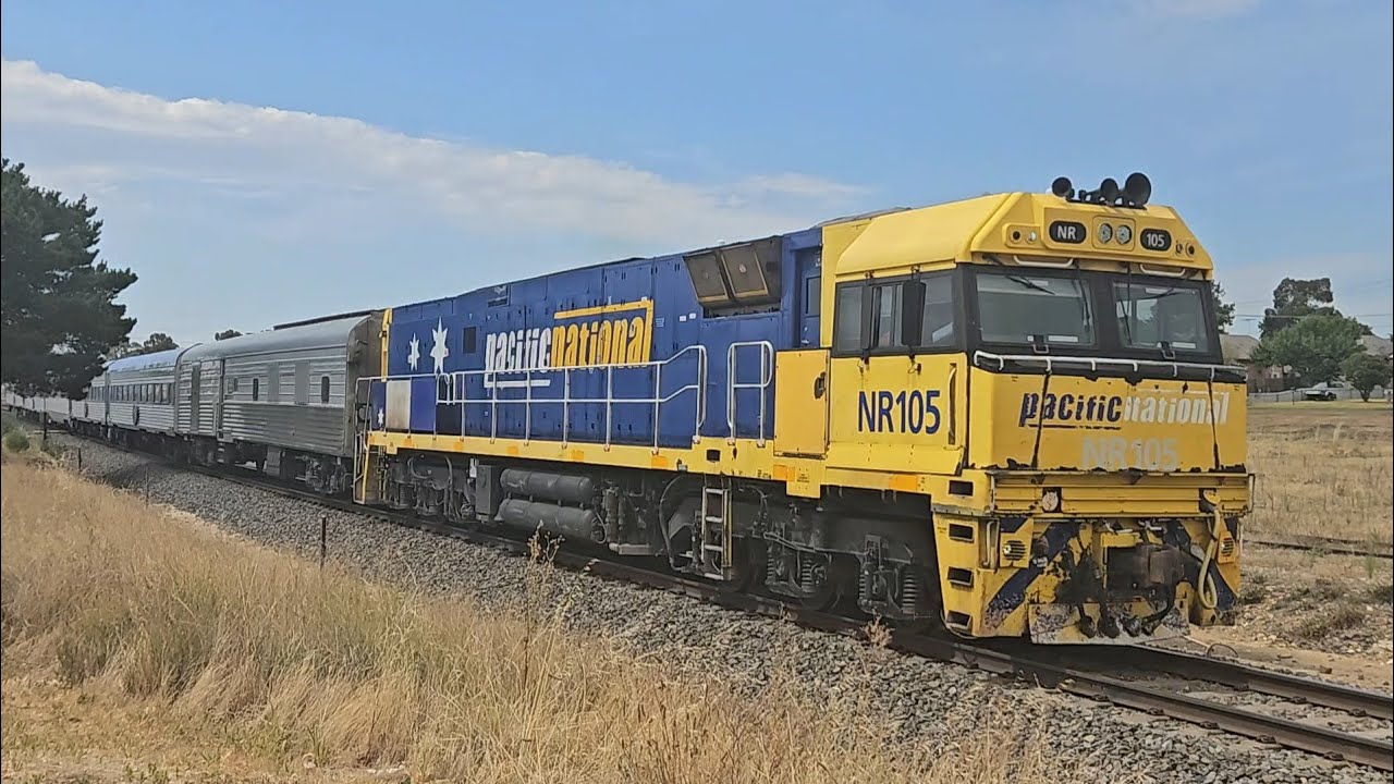 2MA8 JBRE The Overland (NR105), Melbourne to Adelaide, 1205, 3/2/25 ...