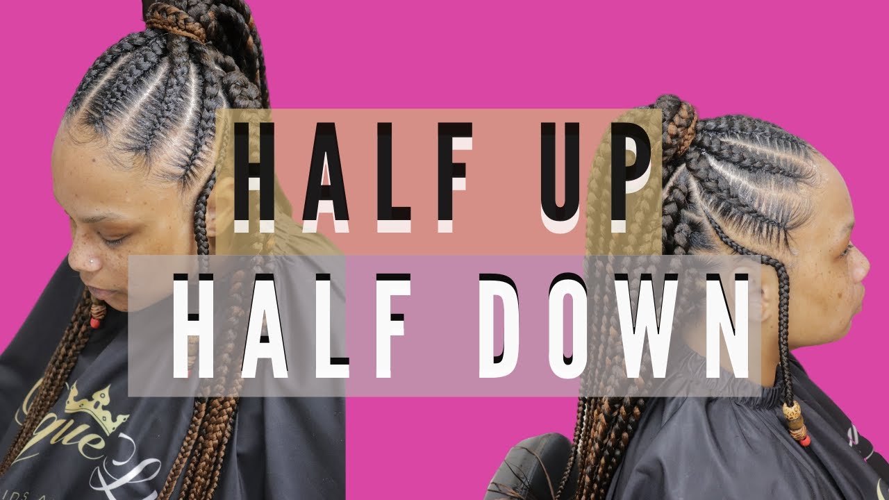 Half Stitch Braids Half Box Braids Part 2|Detailed - YouTube