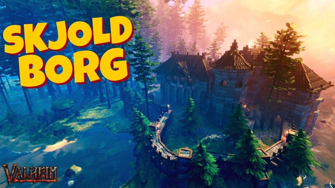 Skjold Borg Valheim compact castle build - YouTube