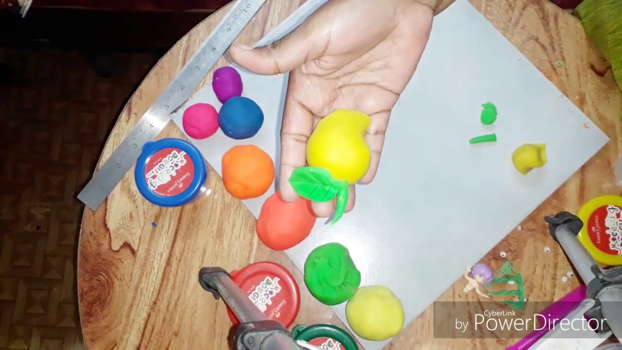 Clay mango /play doh mango /how to make mango with clay - YouTube