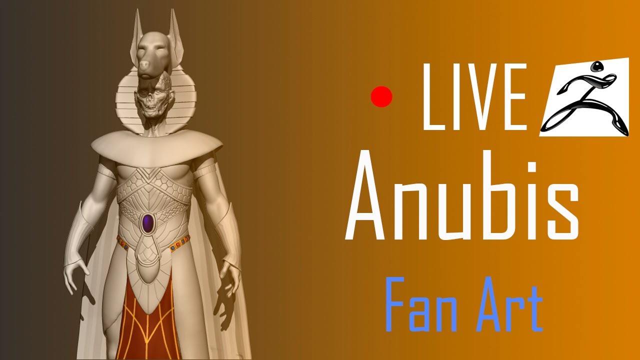 Anubis Fan Art - 3D Sculpting - YouTube