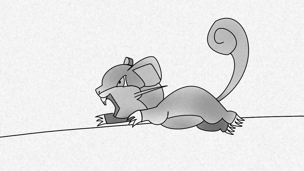 drawing Rattata pokemon # 019 - YouTube