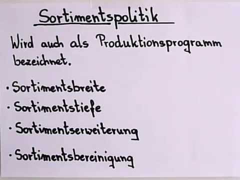 Sortimentspolitik einfach erklärt - YouTube