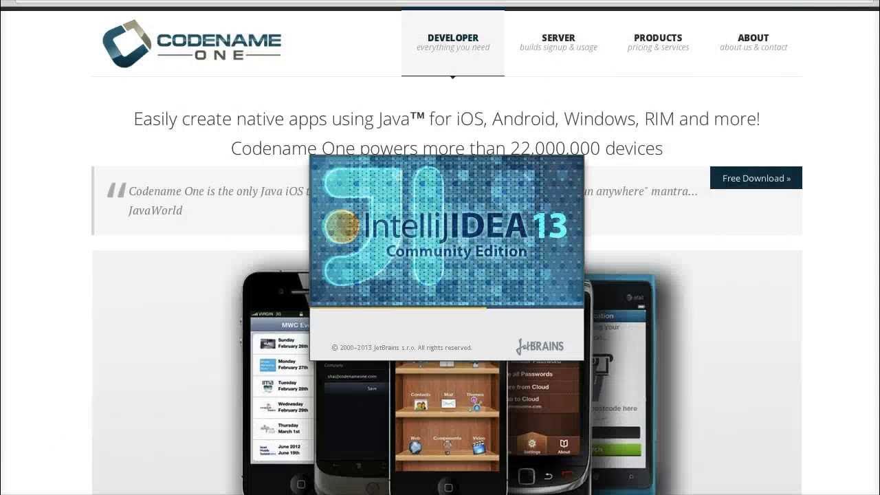 Hello Codename One With IntelliJ IDEA - YouTube