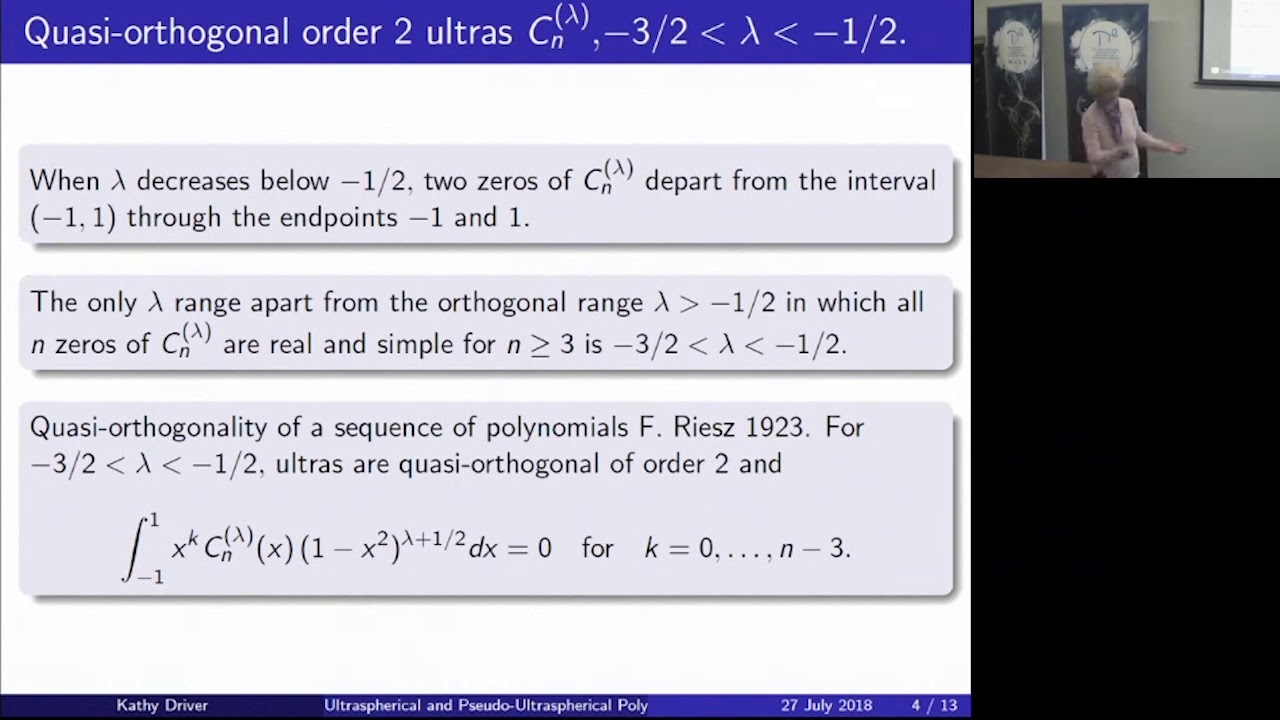 Prof Kathy Driver-Zeros of Ultraspherical and Pseudo Ultraspherical ...