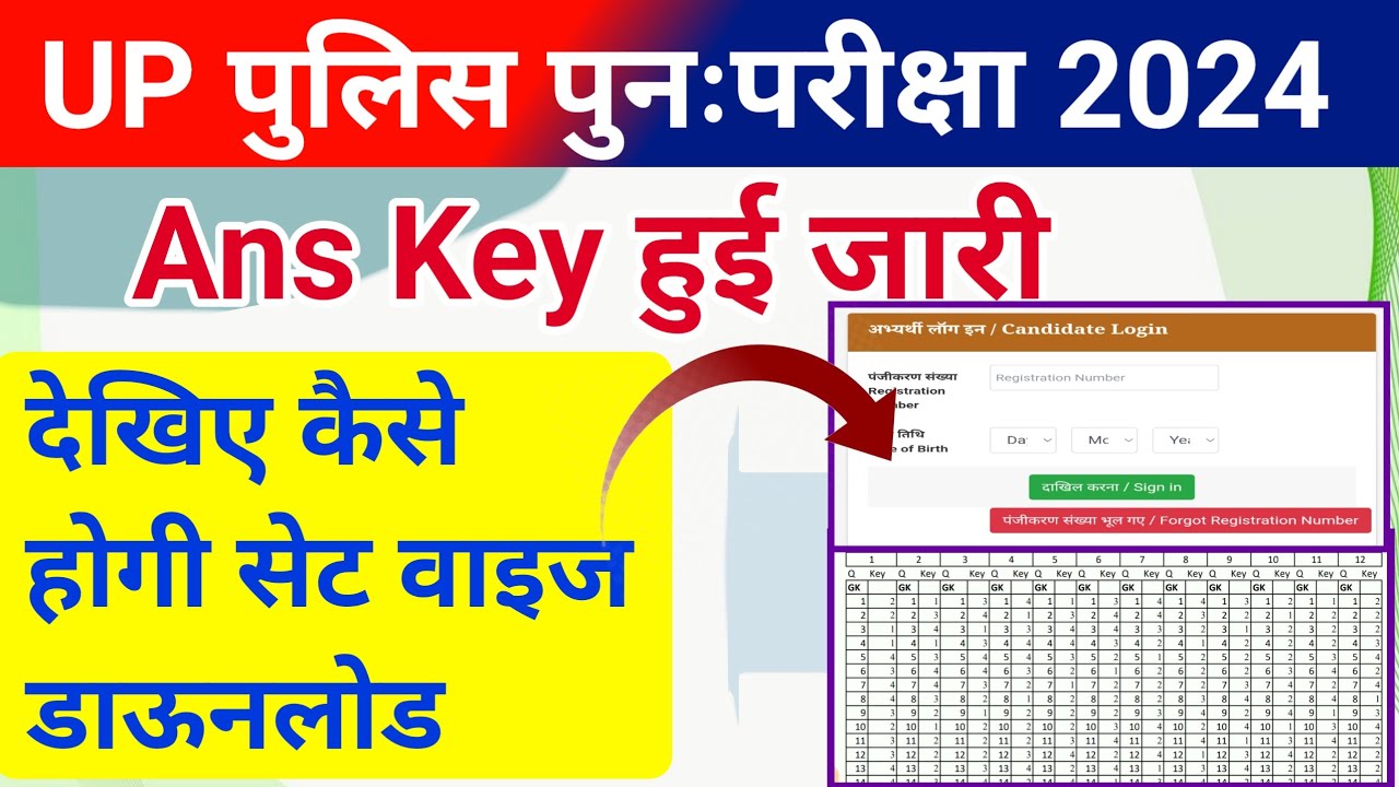 UP Police 2024 Answer Key Kaise dekhe | UP Police Exam 2024 Answer Key ...