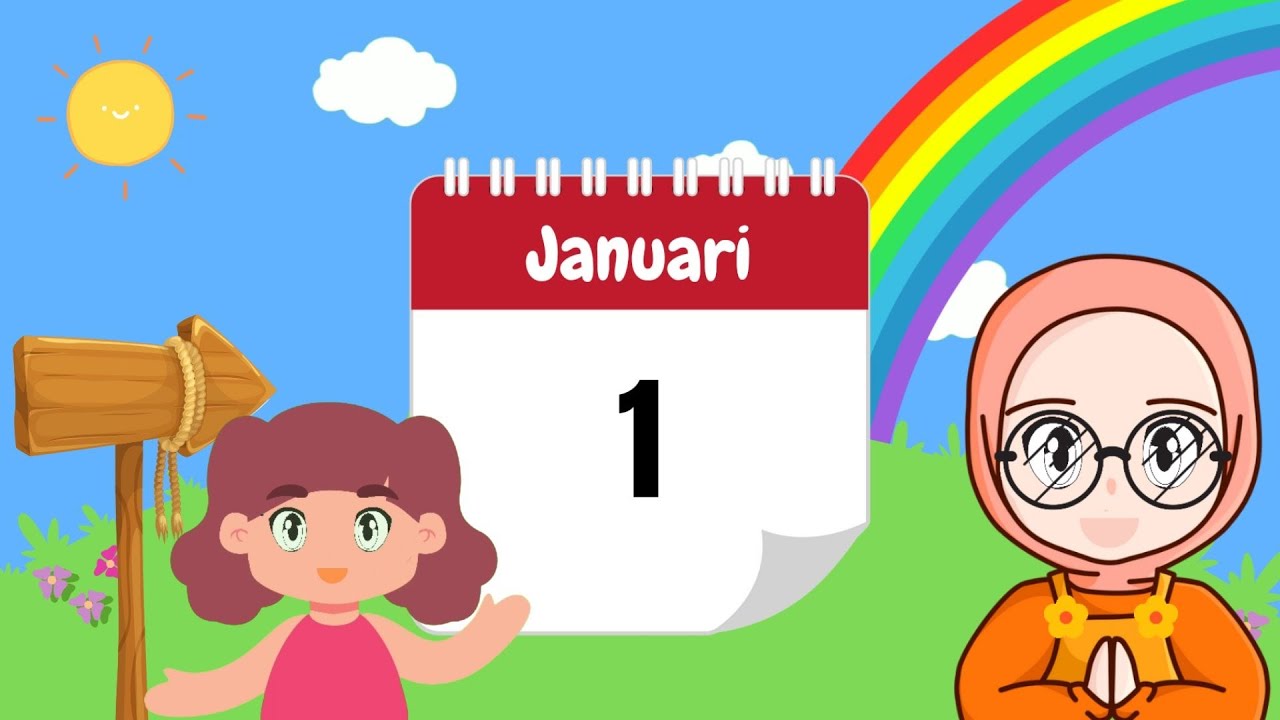 belajar mengenal nama nama bulan januari -desember ||background animasi ...