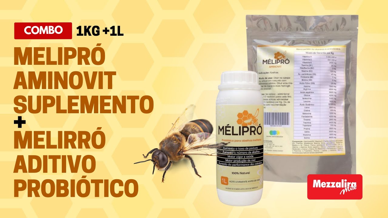 MeliPró AminoVit Suplemento + MeliRró Aditivo Probiótico - YouTube