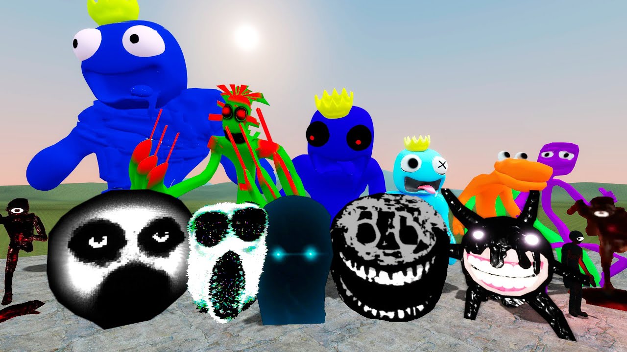 ALL NEW ROBLOX DOORS CHARACTERS VS NEW RAINBOW FRIENDS.EXE In Garry's ...