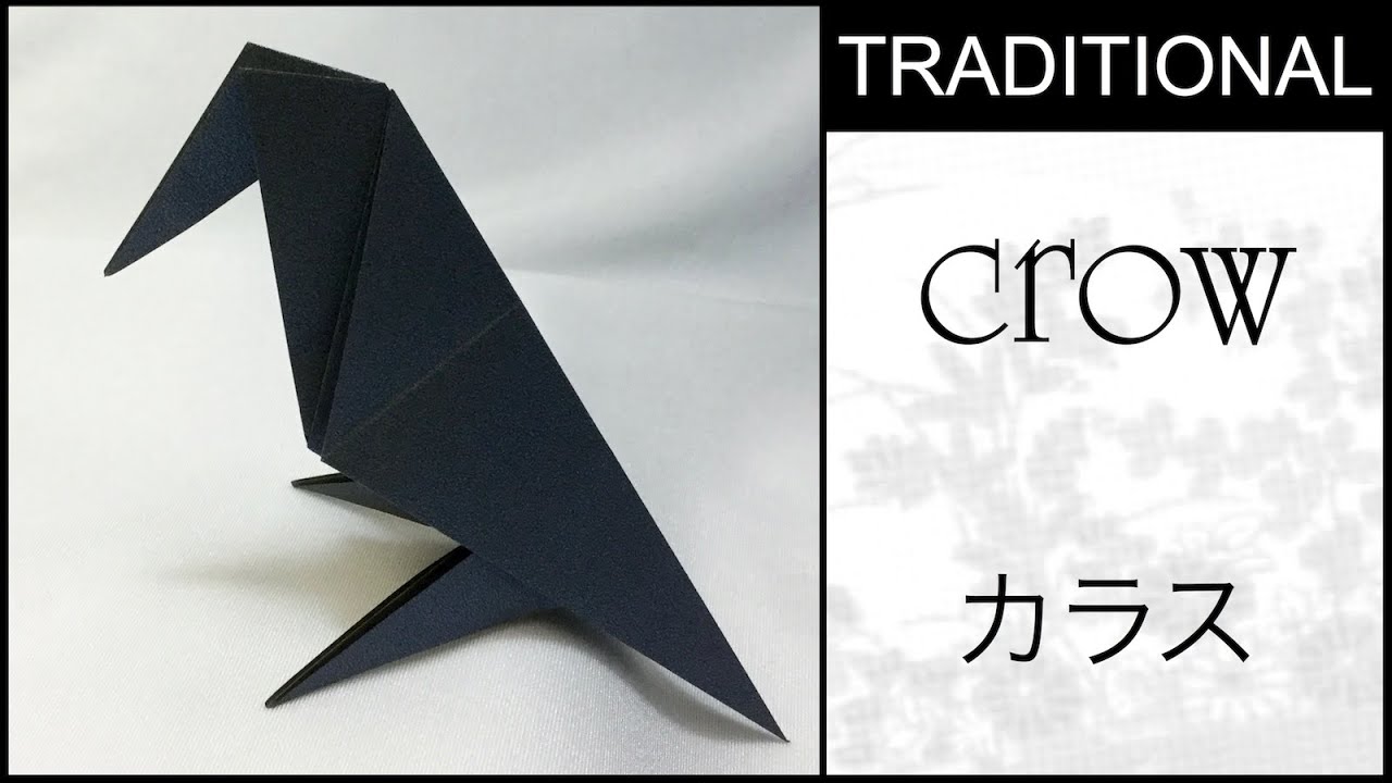Traditional Origami Standing Crow Tutorial - YouTube