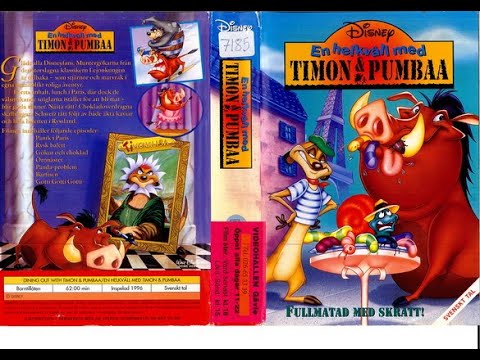 Dining Out with Timon and Pumbaa Swedish VHS Opening (Disney) 1996?