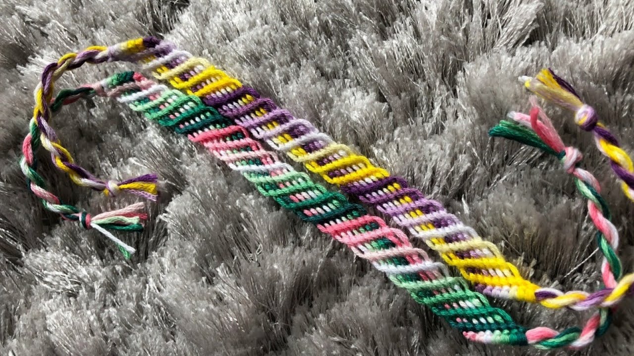 How to Make a Swirly Candy-stripe Friendship Bracelet | Crazy Crafts ...