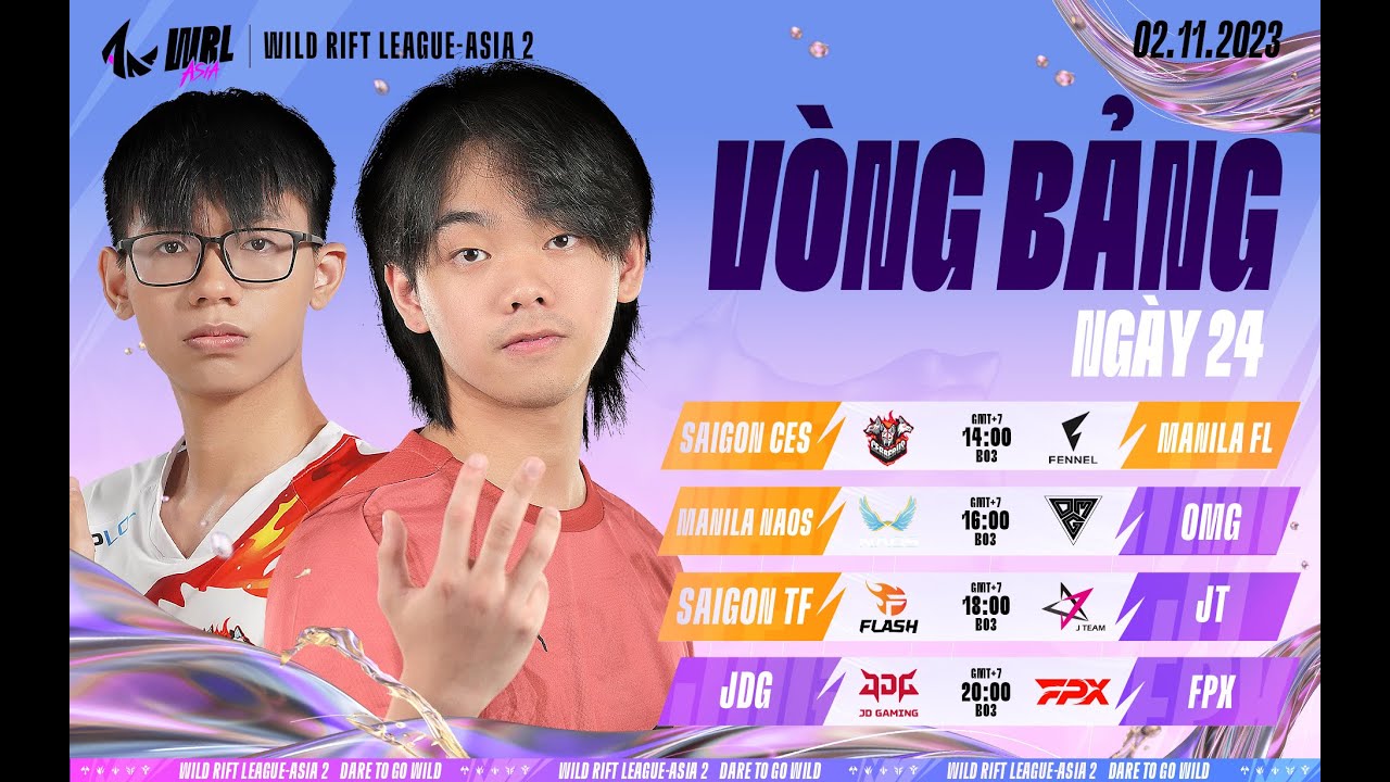 CES vs FL | NAOS vs OMG | TF vs JT | JDG vs FPX - VÒNG BẢNG NGÀY 24 WRL-A2 (BO3) - YouTube