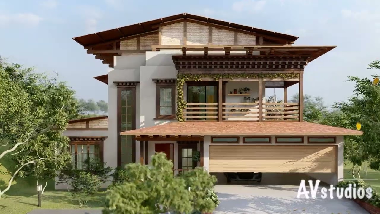 Duplex design (Bhutanese architecture) - YouTube