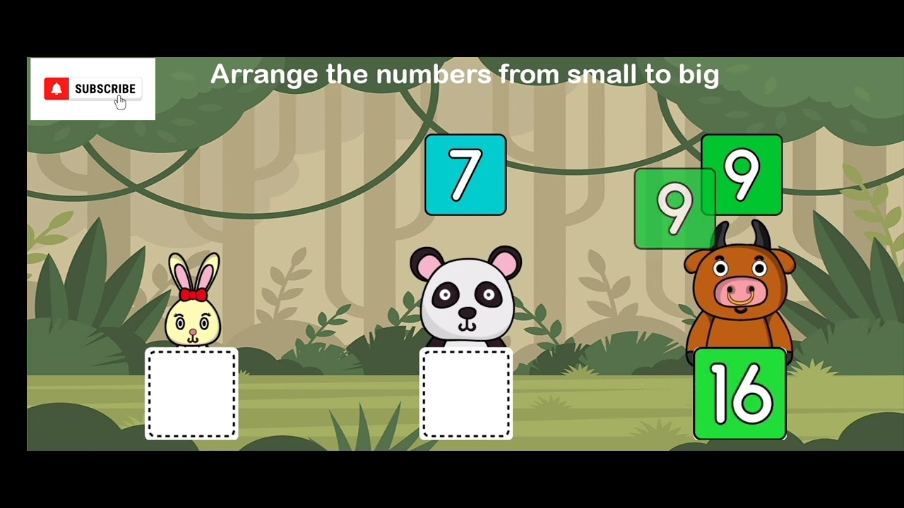Arrange the Numbers big to small Maths For Class Basics For Children ...